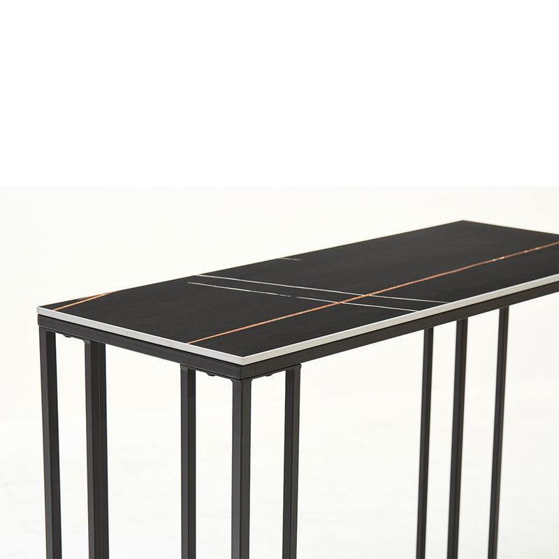 Cairo Console Table with Black Stone Top